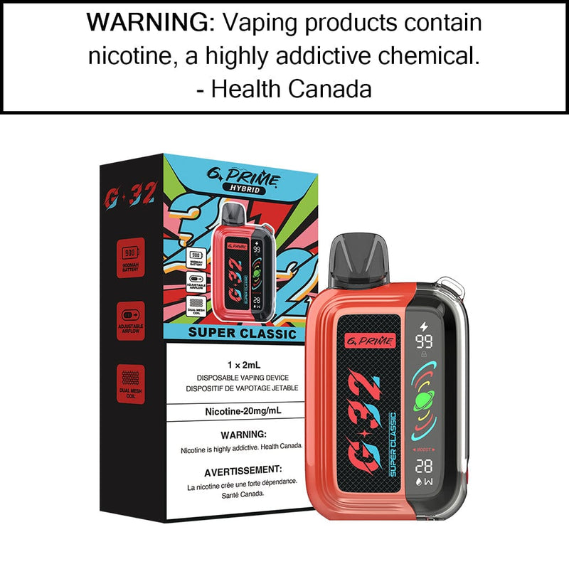 G-Prime 32K | Disposable 20 mg/mL | VAPE - All Day Vapes