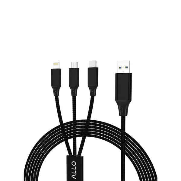 ALLO 3 in 1 Charger | Micro-USB | USB-C | Lightning | All Day Vapes