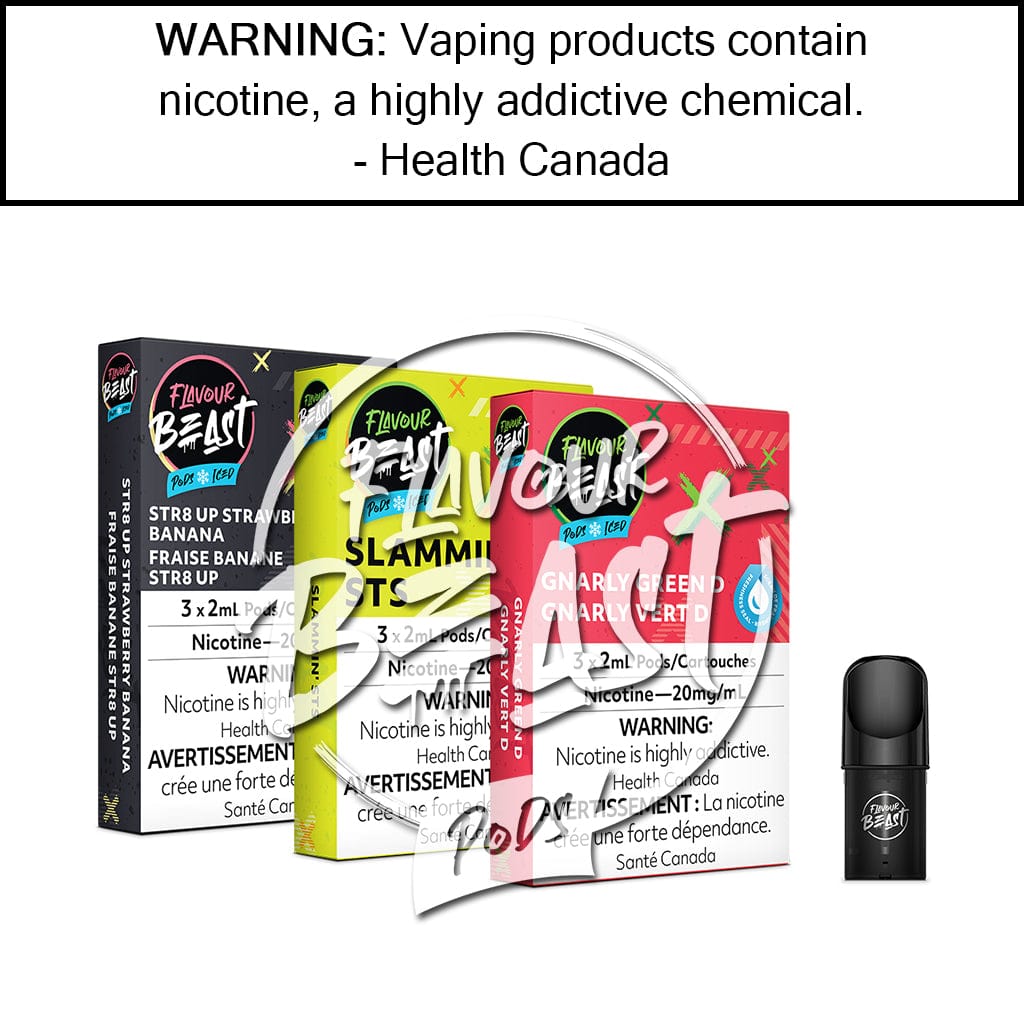 FLAVOUR BEAST PODS | FRUIT MINT MENTHOL | 2ML-3x/PACK | All Day Vapes